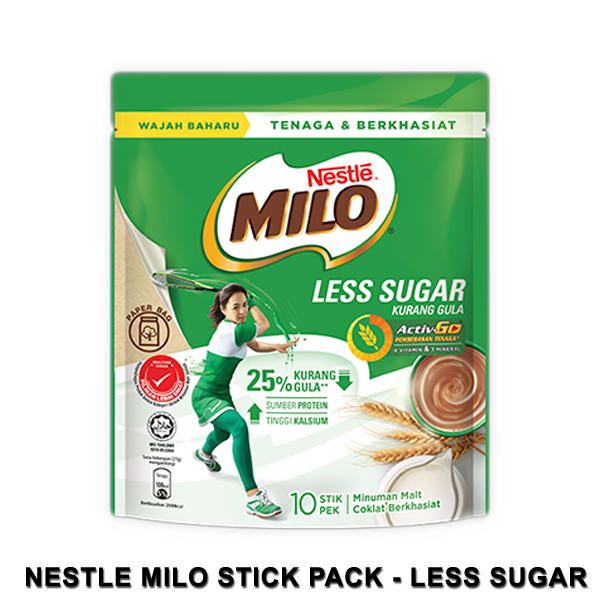 Nestle MILO Powder - Less Sugar (27gx10s) Individual Pack / Stick Pack ...