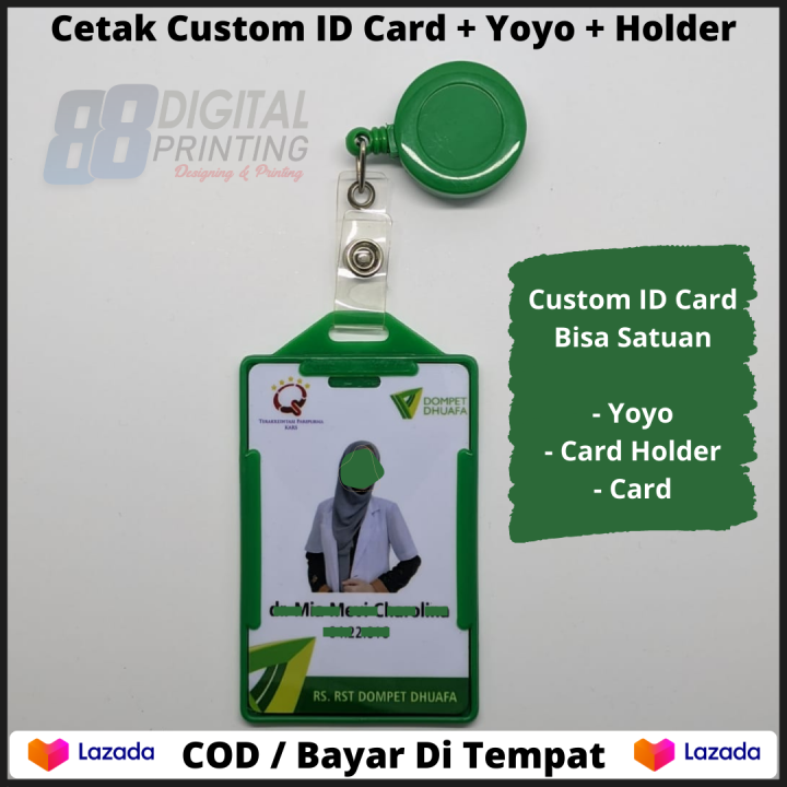 Cetak Name Tag Yoyo ID Card Custom | Lazada Indonesia