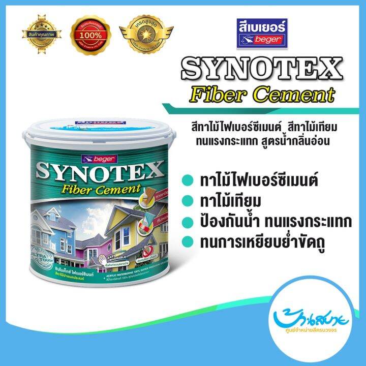 Woww สุดคุ้ม Beger Synotex สีทาไม้เทียม สำหรับผนัง ชนิดโปร่งแสง (1 ...