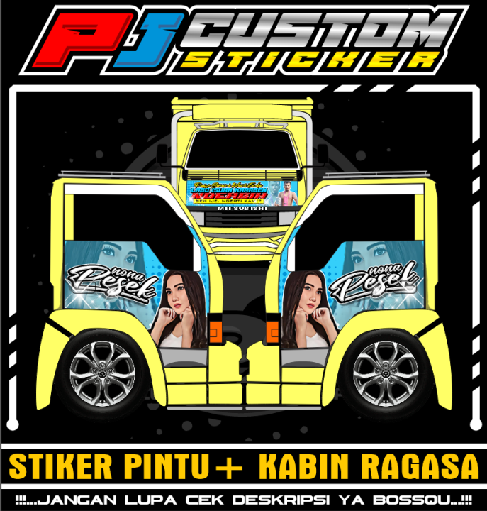 stiker blok pintu ragasa nella karisma stiker kabin depan truk bisa ...
