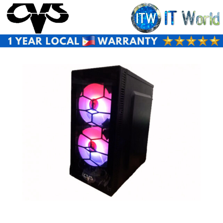 CVS X2604 Gaming Computer Case with TG-Side / TG-Front / No PSU & Fan ...