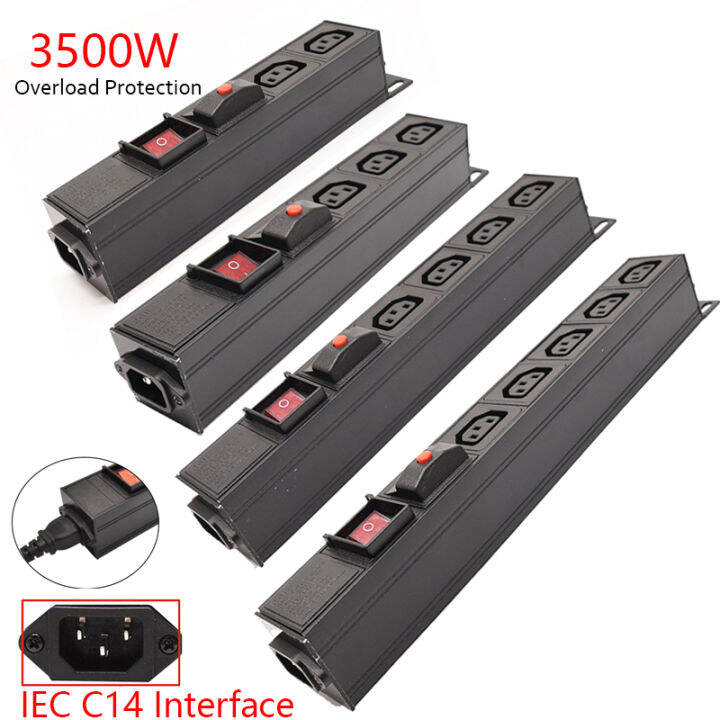 IEC C14 port Power Strip Cabinet Socket 2/3/4/5/6/7/8/9/10/11AC C13 ...