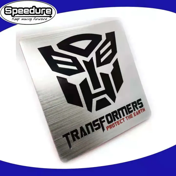 Transformer Autobot Square Silver Aluminum Emblem Sticker | Lazada PH