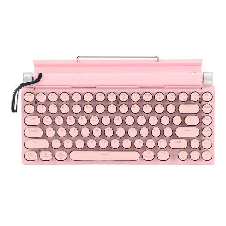 83 Keys Gaming Keyboards Retro Typewriter Keyboard Wireless Bluetooth ...