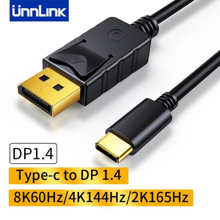 Unnlink USB C Ke Kabel DP 8K Tipe C Ke DisplayPort 1.4 4K 144Hz untuk ...
