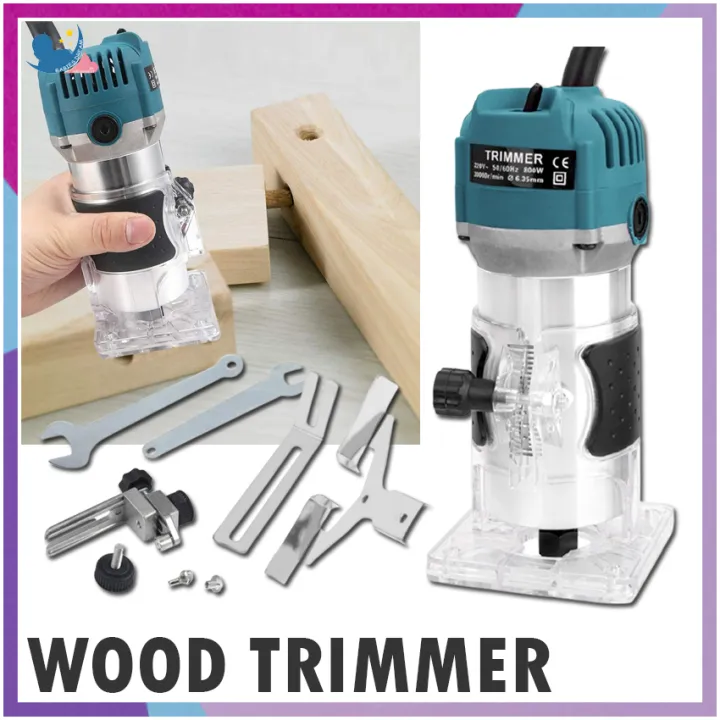 Electric Edge Trimmer Wood Router Slotting Trimming Machine Kit 800W ...