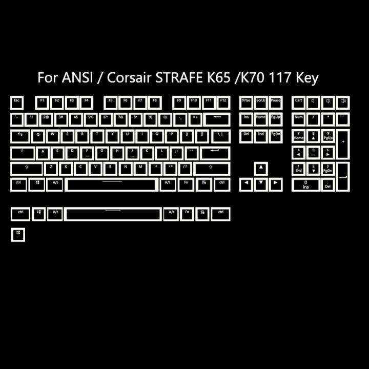 pudding pbt Doubleshot keycap Backlight Keycaps milk black For Corsair ...