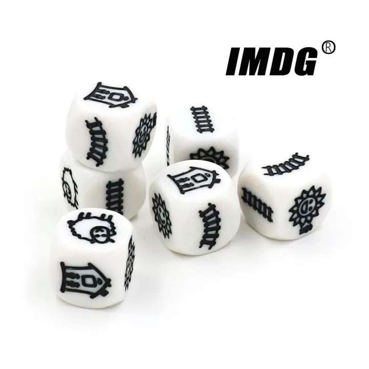 6pcs/pack Engraving pattern Dice 18mm Puzzle Dice #18 Game Dice | Lazada PH