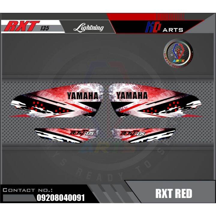 YAMAHA RXT 135 Lightning : Customized Motorcycle Decals Laminated NO ...