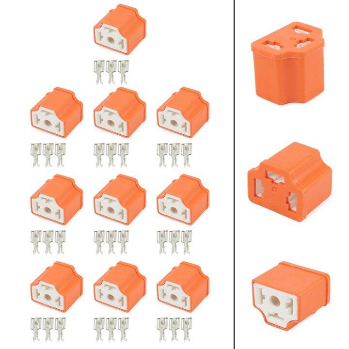 3-Pin Kit Connector Replace US 10*Auto 9003 H4 Bulb Headlight Socket ...