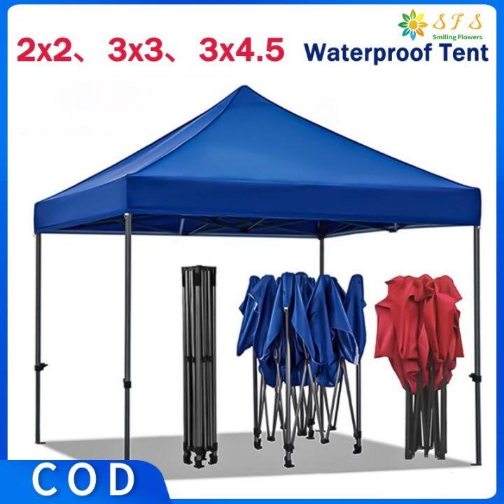 Immediate delivery 【COD】 3x3 tent Retractable Tent Complete Set black ...
