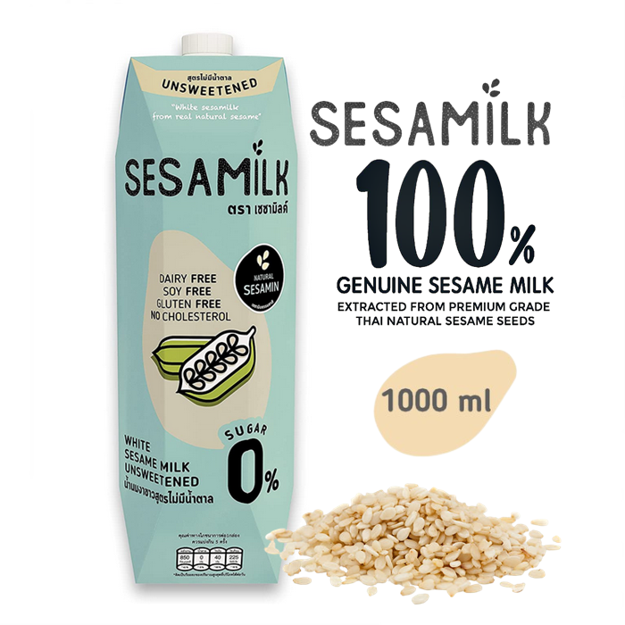 SESAMILK Unsweetened White Sesame Milk 1000ml /Susu Bijan / 芝麻牛奶 | Lazada