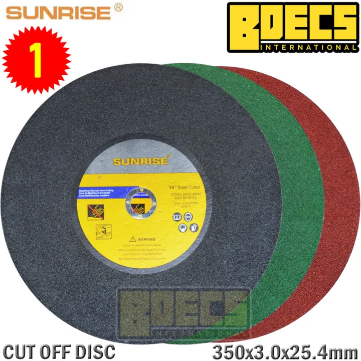 Cut Off Wheel Disc 14" Sunrise Heavy Duty (1pc) I Bdecs | Lazada PH