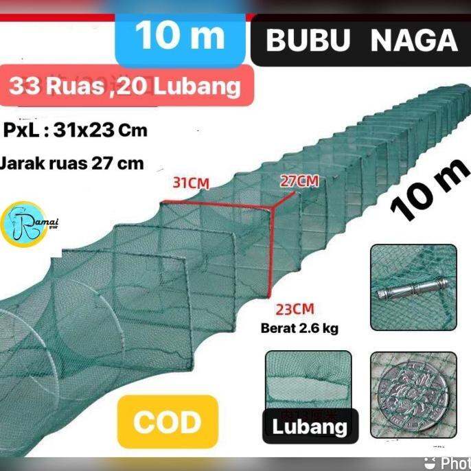 Bubu Naga 10M Perangkap Ikan Lobster Persegi Bisa Bayar Di Tempat ...