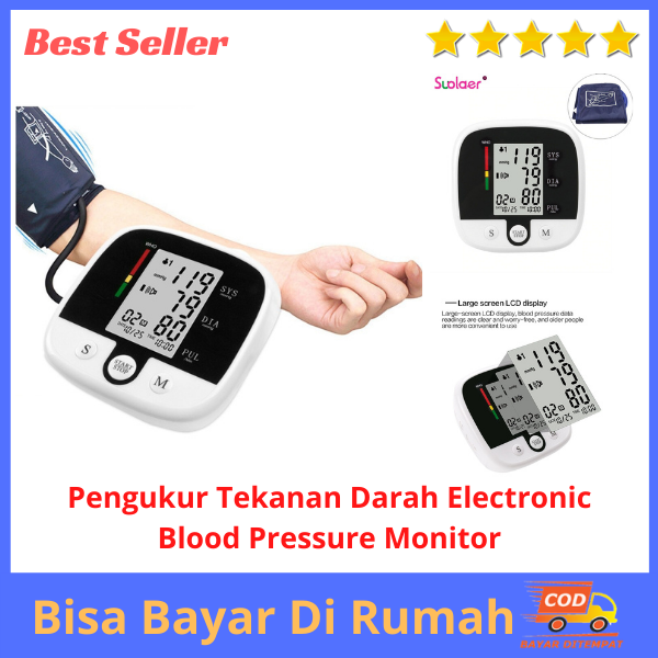 SUOLAER Pengukur Tekanan Darah Electronic Blood Pressure Monitor - CK ...