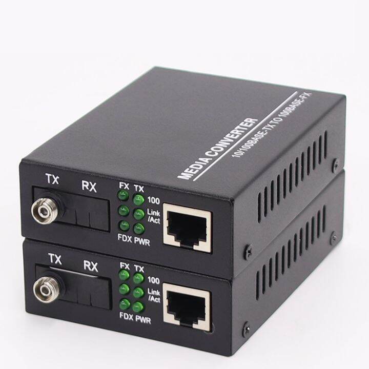 1 Pair FC port Fiber optic transmitter single-mode 20KM single fiber ...