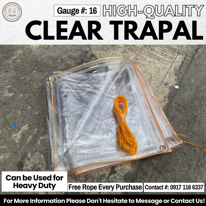 4x8ft Transparent Trapal "MAKAPAL" 100% WATERPROOF TRAPAL LONA TOLDA ...