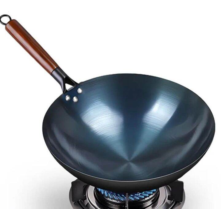 32cm wok pan heavy duty carbon steel wok pan | Lazada PH