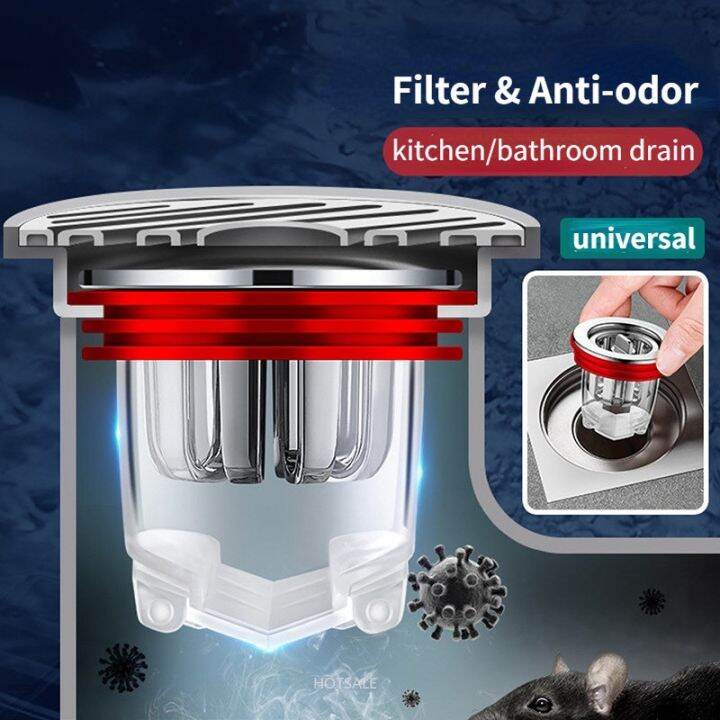 Universal Bathroom Floor Drain Core Insect Proof Pipe Hole Cover Anti ...