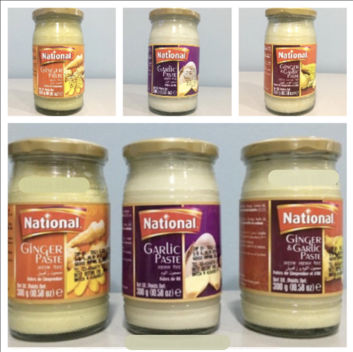 National 3Paste Combo - Garlic, Ginger, Garlic+Ginger Paste 300gm / Pes ...