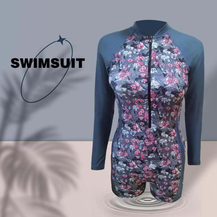 OP One Piece Rashguard Padded With Zipper Longsleeve Rush Guard For ...