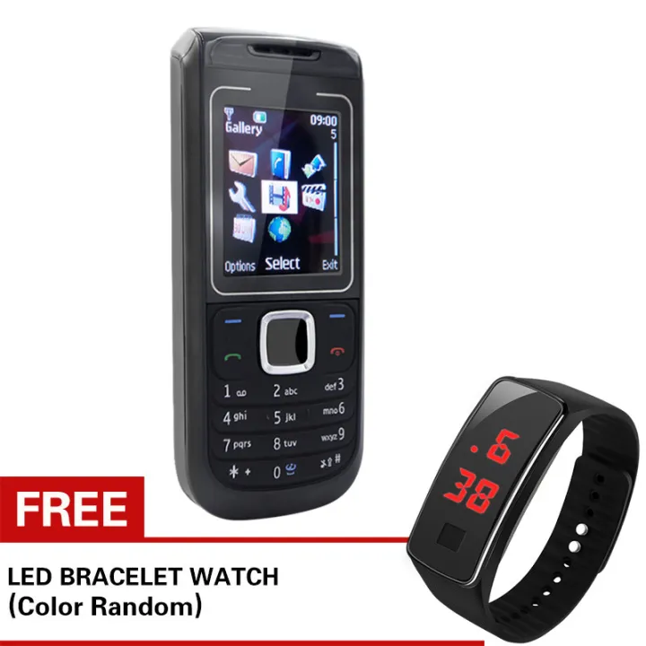 1681C 1.7'' Mobile Phone Keypad Cellphone With Free LED Watch | Lazada PH