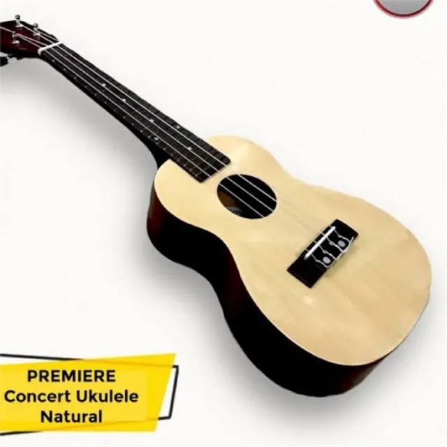 CONCERT SIZE Natural wood wooden color ukelele ukulele with canvass uke ...