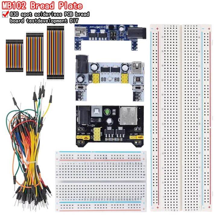 3.3V/5V MB102 Breadboard power module+MB-102 830 points Prototype Bread board for arduino kit ...