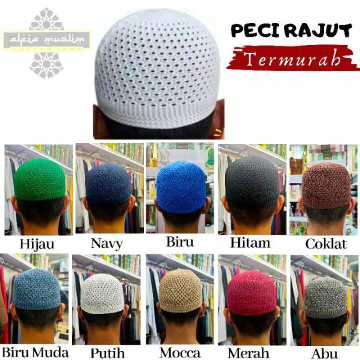 Peci Rajut Peci Putih Peci Haji | Lazada Indonesia