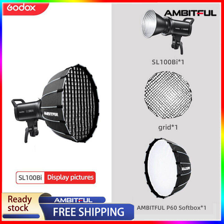 Godox SL100Bi 100W 2800-6500K White Yellow Version LCD Panel LED Video ...