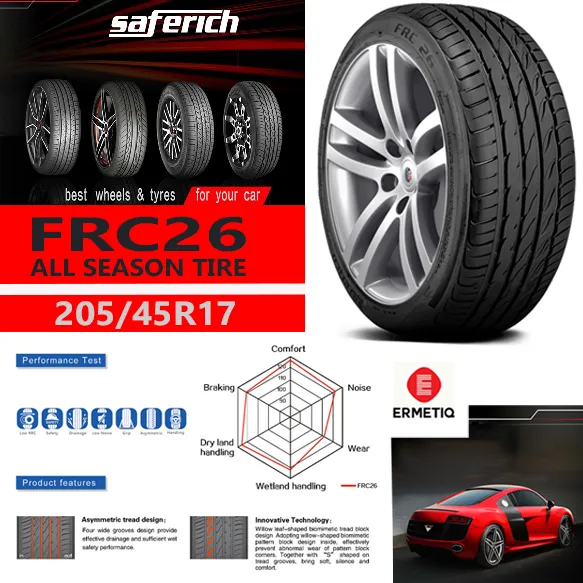 The Saferich 205/45 R17 is a high performance, all-weather tire. This ...