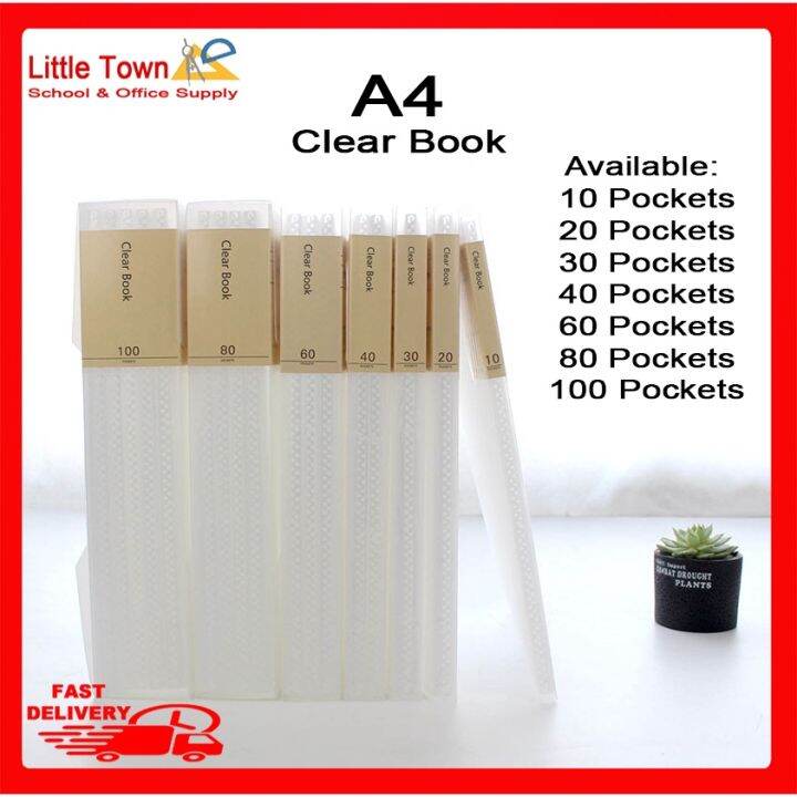 Transparent white clearbook Display Book Non-Refillable Size A4 | Lazada PH
