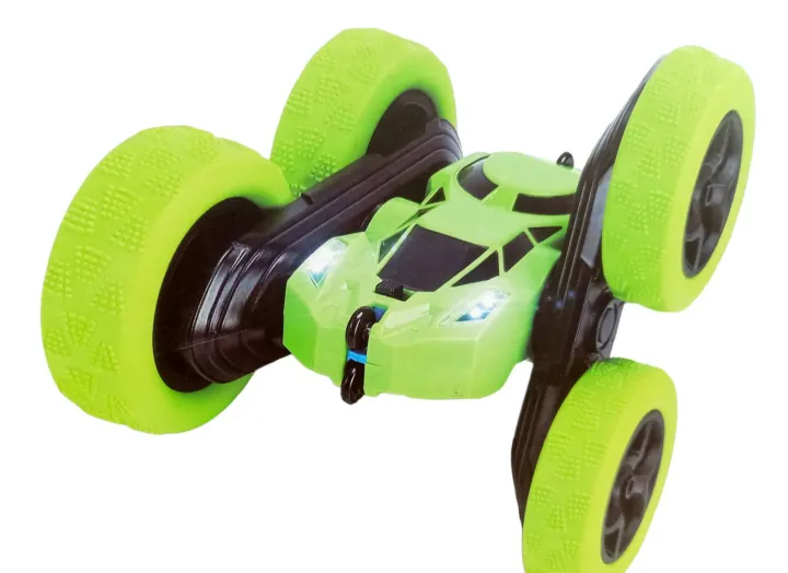 shareรถบังคับ Stunt car double side roll หมุนตัวได้ 360 องศา (สีเขียว ...