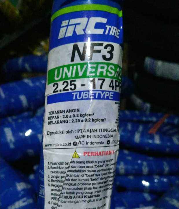 BAN IRC 225 17 NF3 Tubetype Ban Luar Motor Kembang lurus classic kirana ...