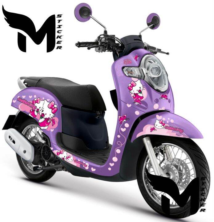 stiker scoopy hello kitty stiker motor scoopy full body hello kitty ...