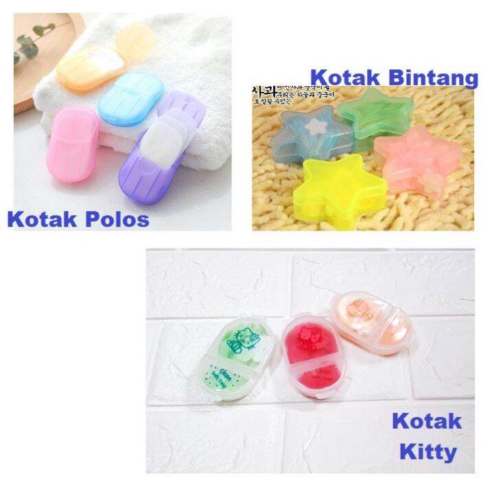 (1 Box = 20 Pcs) Sabun Kertas / Kertas Sabun / Paper Soap Portable ...