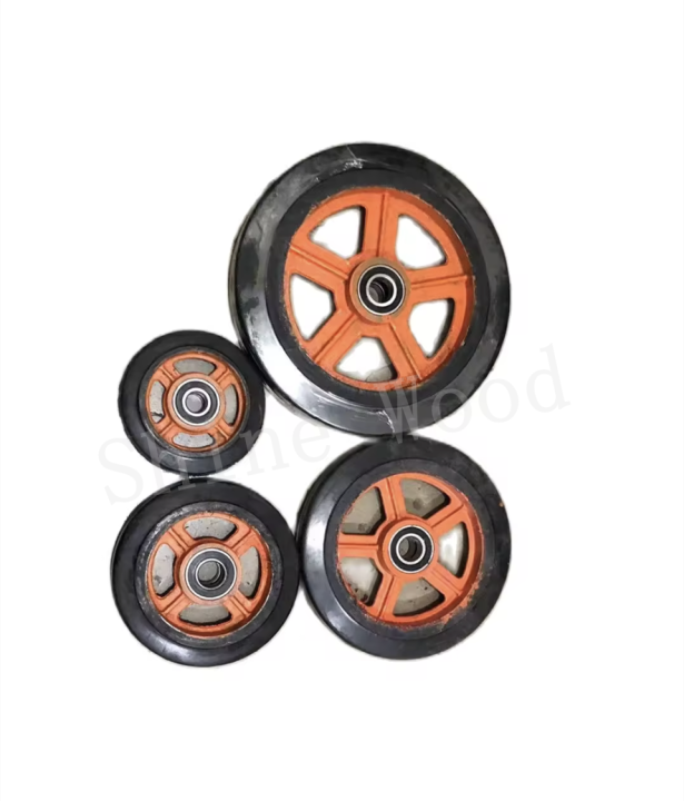 S.W HEAVY DUTY PUSH CART STEEL BODY RUBBER WHEEL 6 INCH / 8 INCH / 10 ...