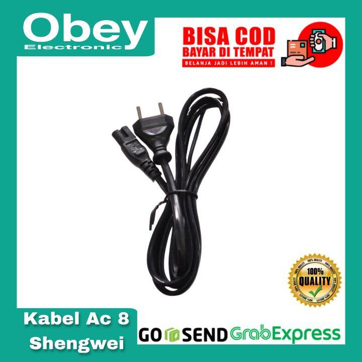 Kabel power ac tipe angka 8 sw | Lazada Indonesia