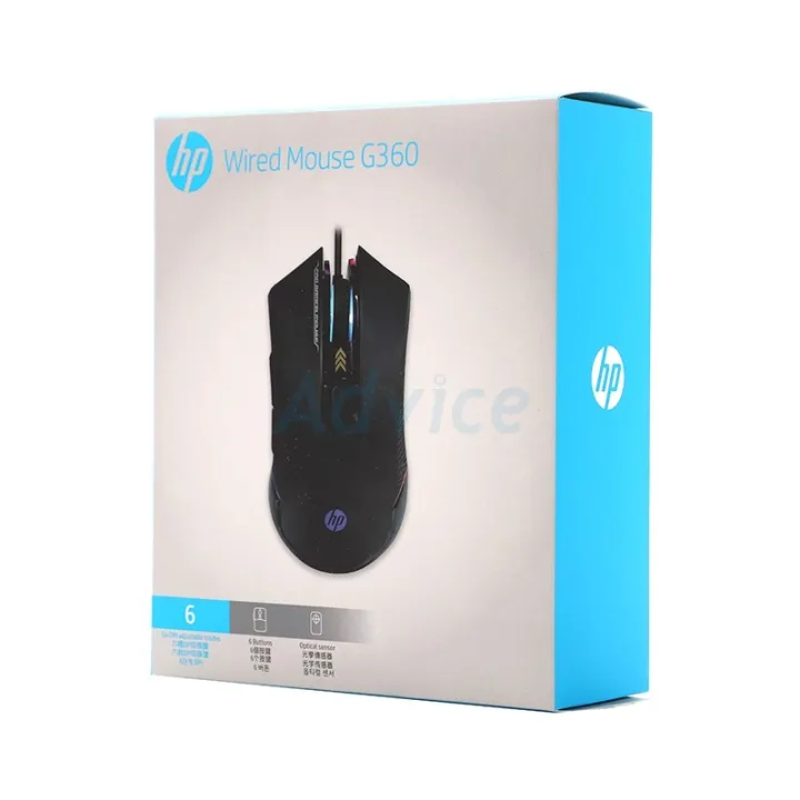Mouse GAMING HP G360 USB Optical Black | Lazada.co.th