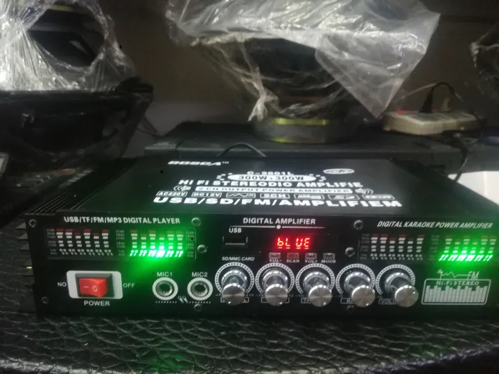 BOSCA C2801L AMPLIFIER 2Channel Power 300W X 300W with Bass/Treble/Echo ...
