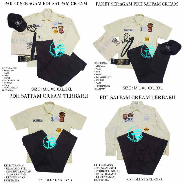 Seragam PDL security terbaru Seragam PDL terbaru paket LENGKAP /Seragam Security CREAM / Seragan ...