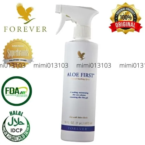100 Authentic Forever Aloe First Natural Soothing Spray Aloe With