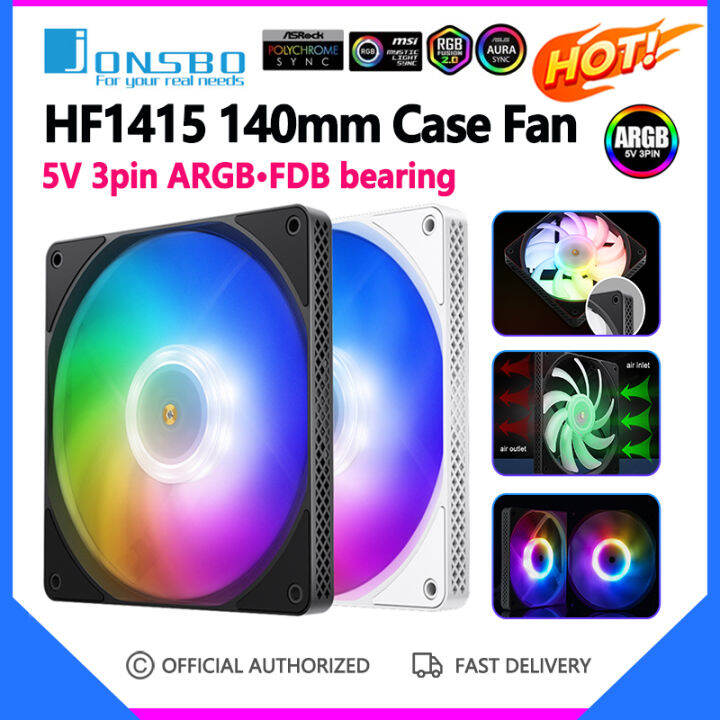 JONSBO HF1415 140mm Case Fan 5V 3pin ARGB Magic Color Chassis Fan FDB ...