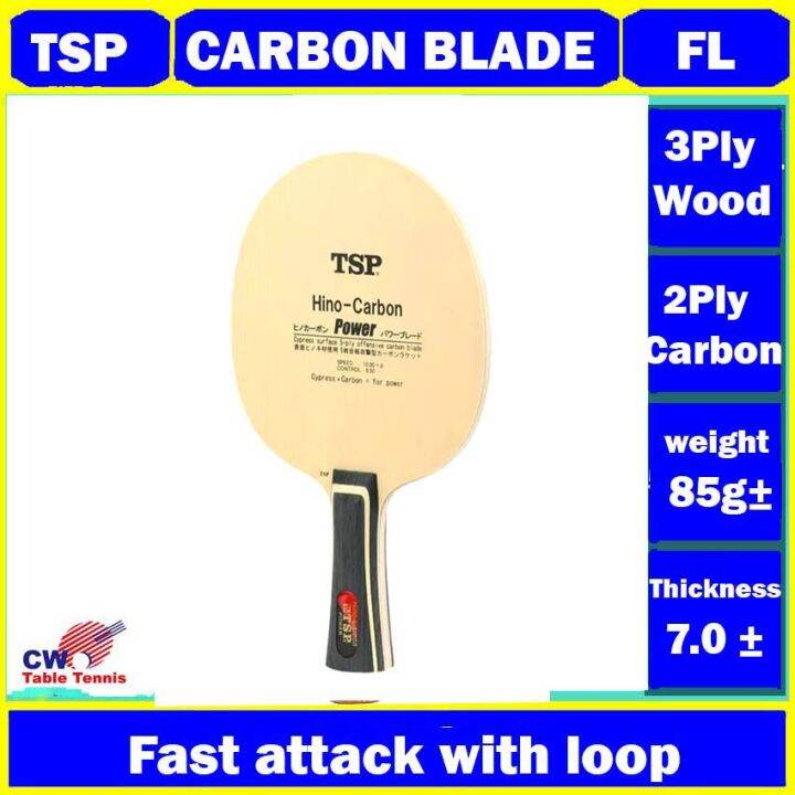 TSP Hino-Carbon Power TSP Table Tennis Racket Blade (Li Jiawei Hinoki ...