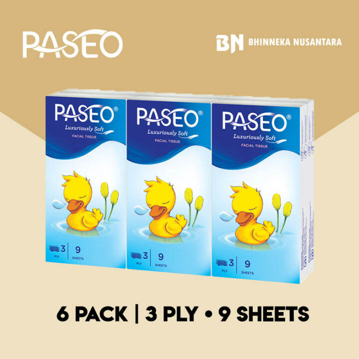 Paseo Facial Tissue Hanky Duck Classic [6 Packs/9 Sheet] | Lazada Indonesia