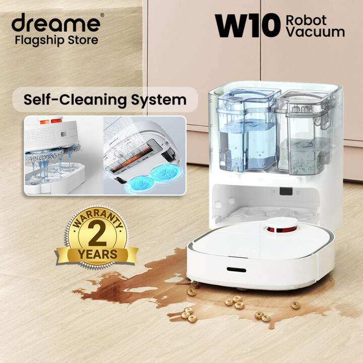 Dreame Bot W10 Robot Vacuum Cleaner Self-Cleaning Sweep Mop Wash ...