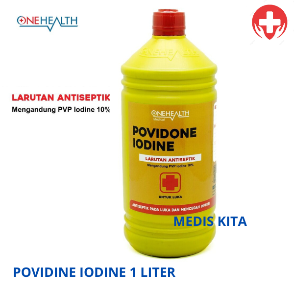 Povidone Iodine Ecodine 1 liter Onehealth Obat Luka Antiseptic Obat ...