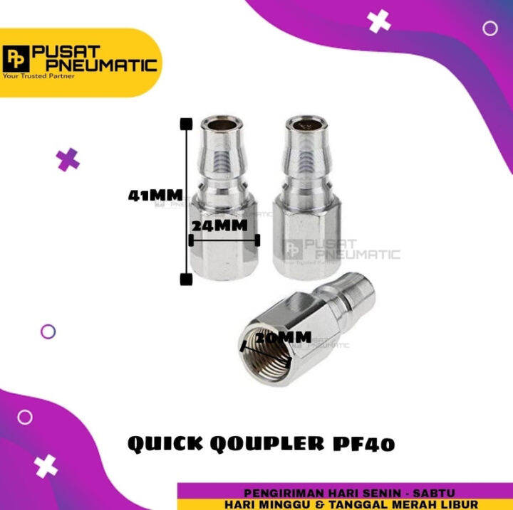 PF 40 Coupler Pneumatic Coupler Angin Quick Coupler Type PF-40 | Lazada ...