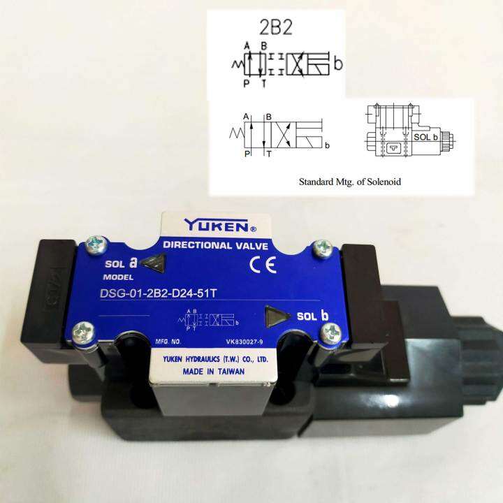 DSG-01-2B2-A220-51T SOLENOID VALVE YUKEN HYDRAULIC ;DIRECTIONAL CONTROL ,SIZE01 ,COIL 220V.AC(or ...