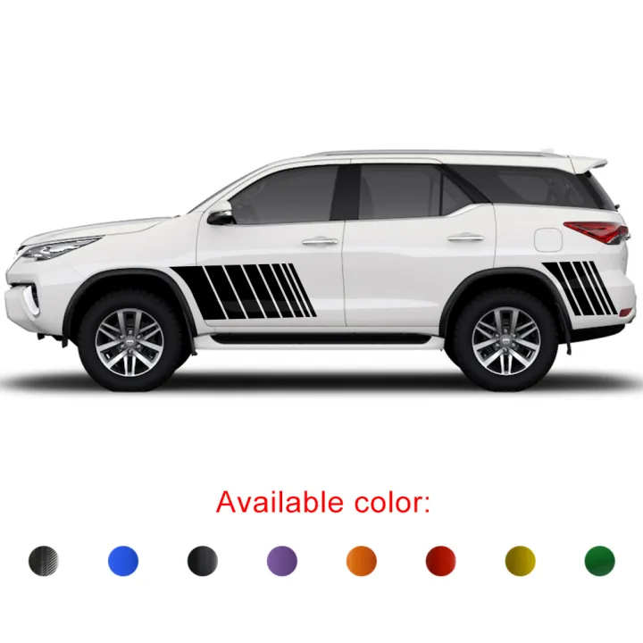 For Toyota Fortuner 2015 2016 2017 2018 2019 Car Stickers Side Body ...
